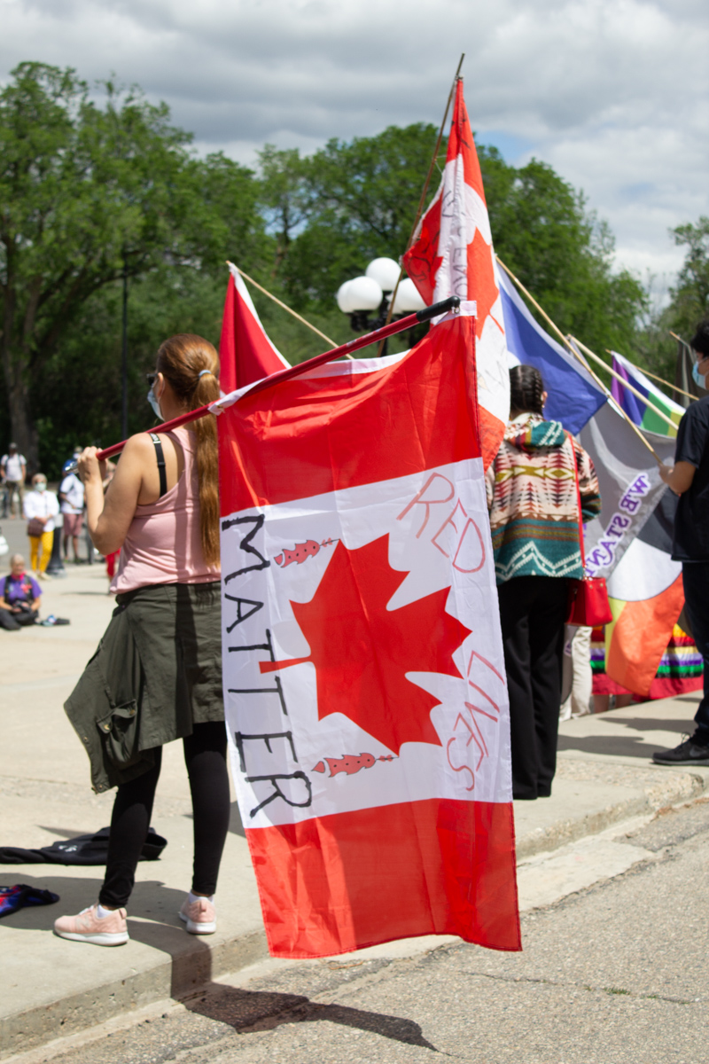 Hundreds gather at legislature for Indigenous Lives Matter rally | 980 CJME